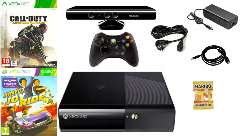 Konsola Xbox 360 slim KOMPLET Pad Kinect Gry X360 - 11808803044 - oficjalne archiwum Allegro