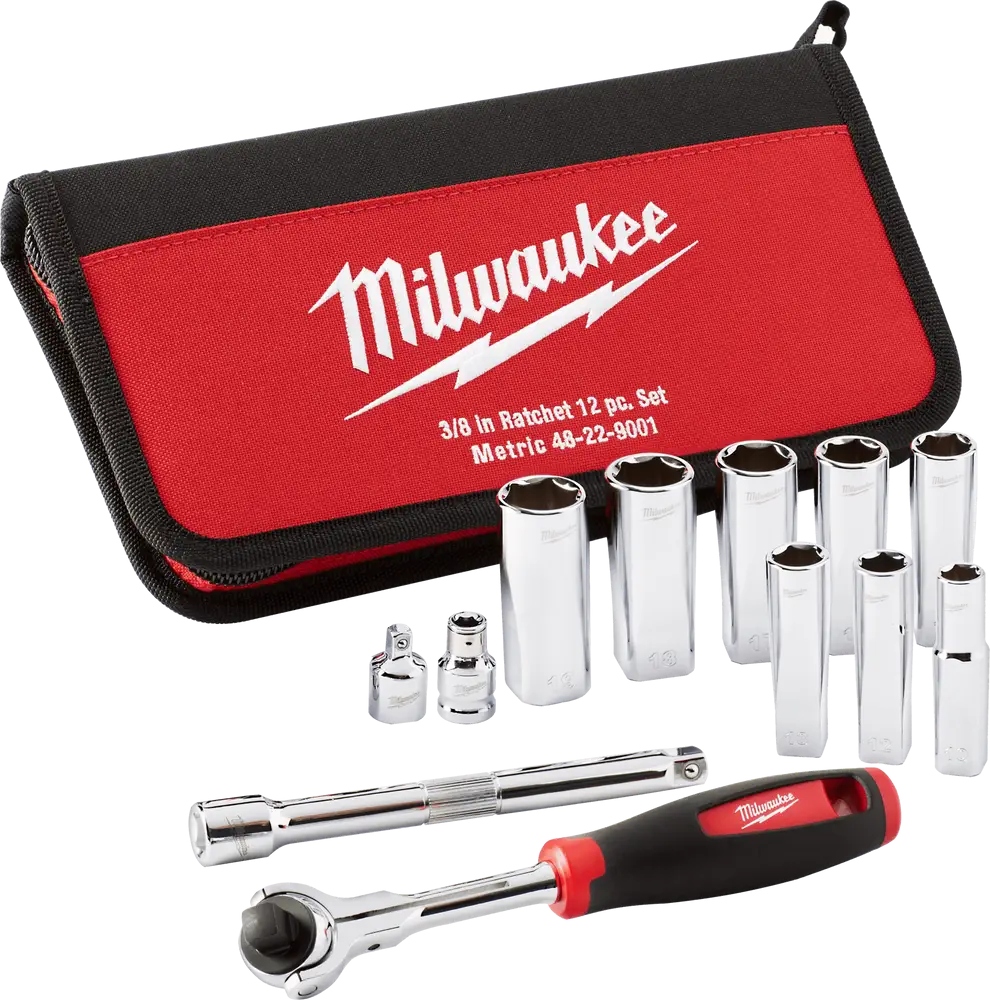 Zestaw nasadek z grzechotką Milwaukee 3/8" 10-19 mm 12 szt PRAKTYCZNE ETUI - 15678319302 ...