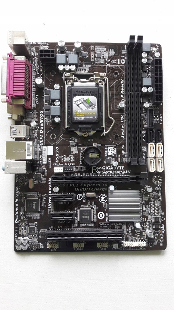 Gigabyte GA-B85M-D3V rev 1.1 DDR3 LGA1150 - 11707621934 - oficjalne ...
