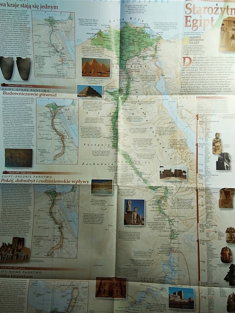 Starożytny Egipt egipcjan mapa National Geographic - 11662947871 ...