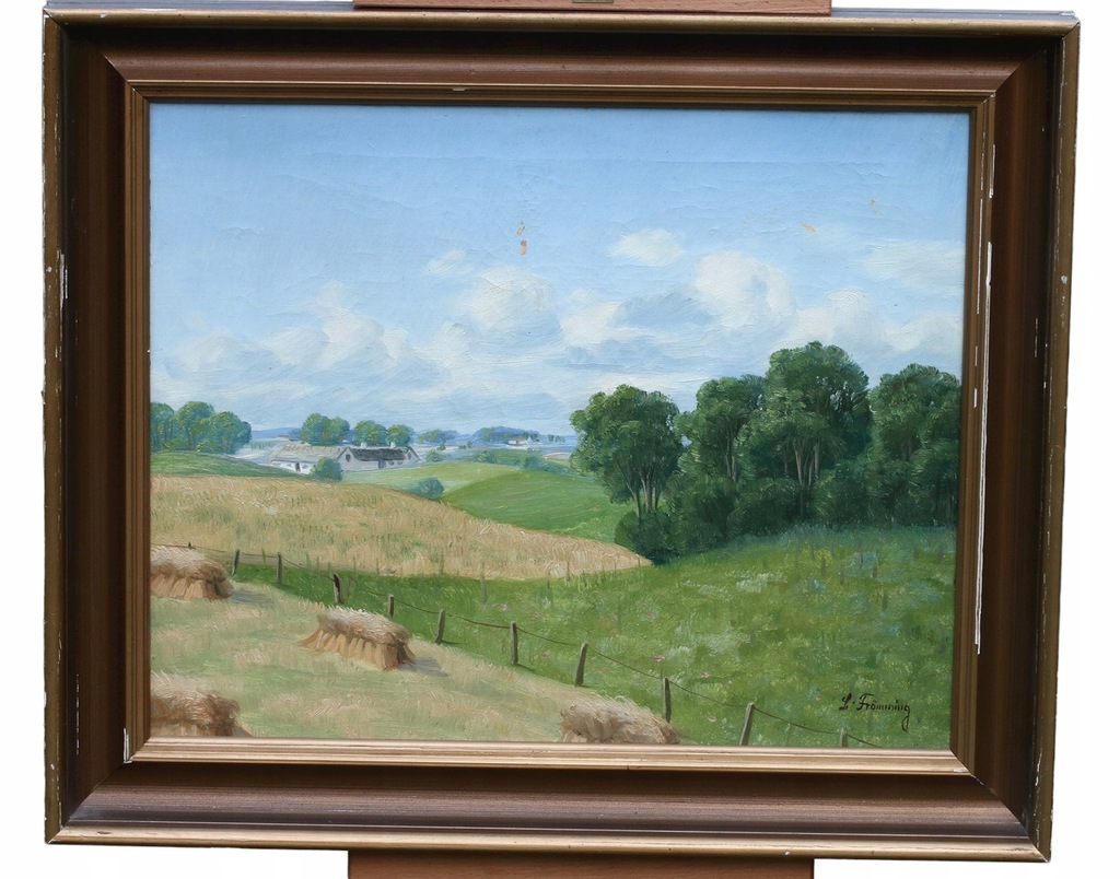 CARL LEO FROMMING (1880-) PEJZAŻ WIEJSKI OBRAZ - 13117753637 ...