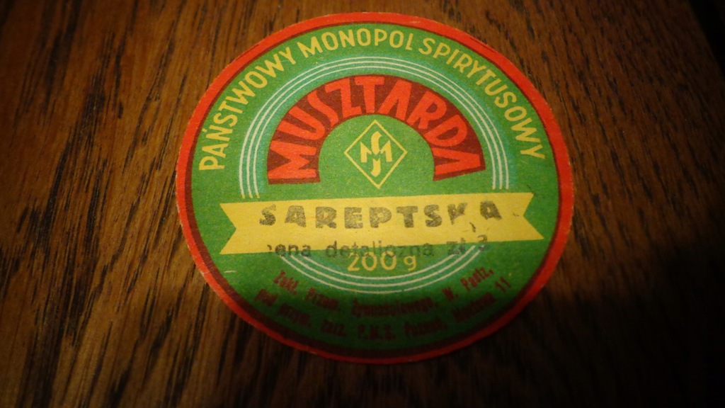 Etykieta-opakowanie PRL 1945-1985 - Musztarda Paetz Poznań - 14978525645 - oficjalne archiwum ...
