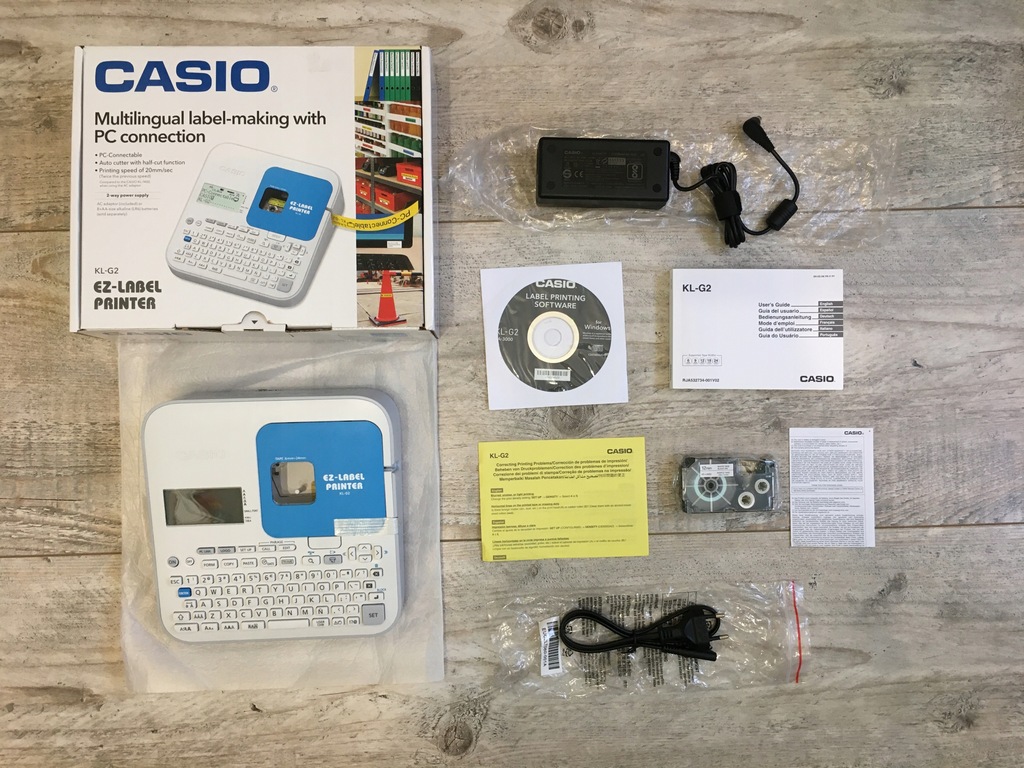 Drukarka etykiet CASIO KL-G2 EZ-Label NOWA oryg - 12275989097 ...