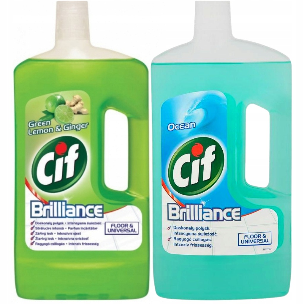 CIF Płyn do Mycia Podłóg Brilliance ZESTAW 2x1L - 11277344537 ...