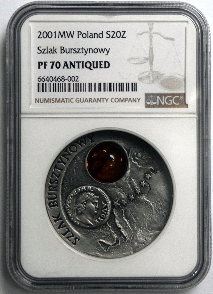20 ZŁ SZLAK BURSZTYNOWY 2001 NGC PF70 - PIĘKNY - 14638343790 - oficjalne archiwum Allegro