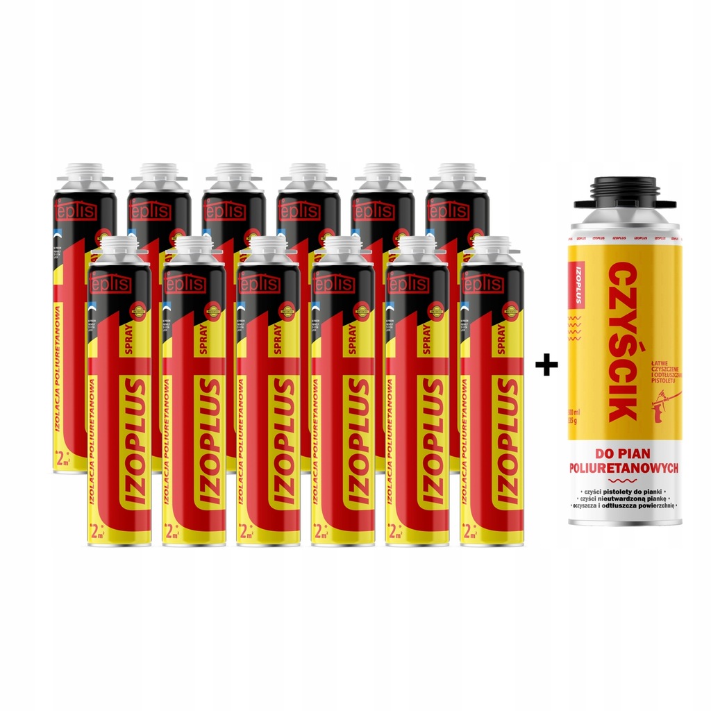 IZOPLUS izolacje natryskowe pianka ZESTAW v 37el. - 8544510110 - oficjalne archiwum Allegro