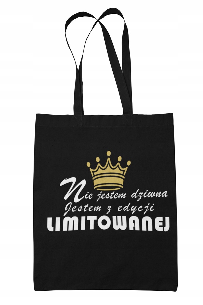 Torba Shopper-na ramie-zakupy-śmieszny napis-żabka - 12334041278 - oficjalne archiwum Allegro