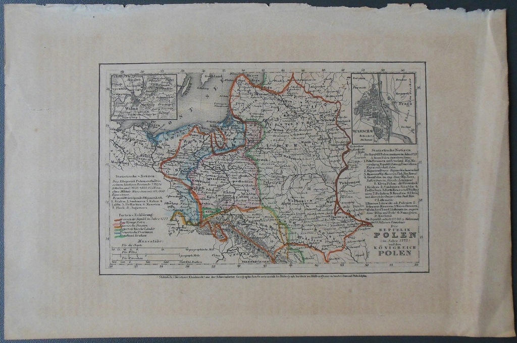 Mapa Polski w roku 1772 Konigreich Polen - 12538608476 - oficjalne ...