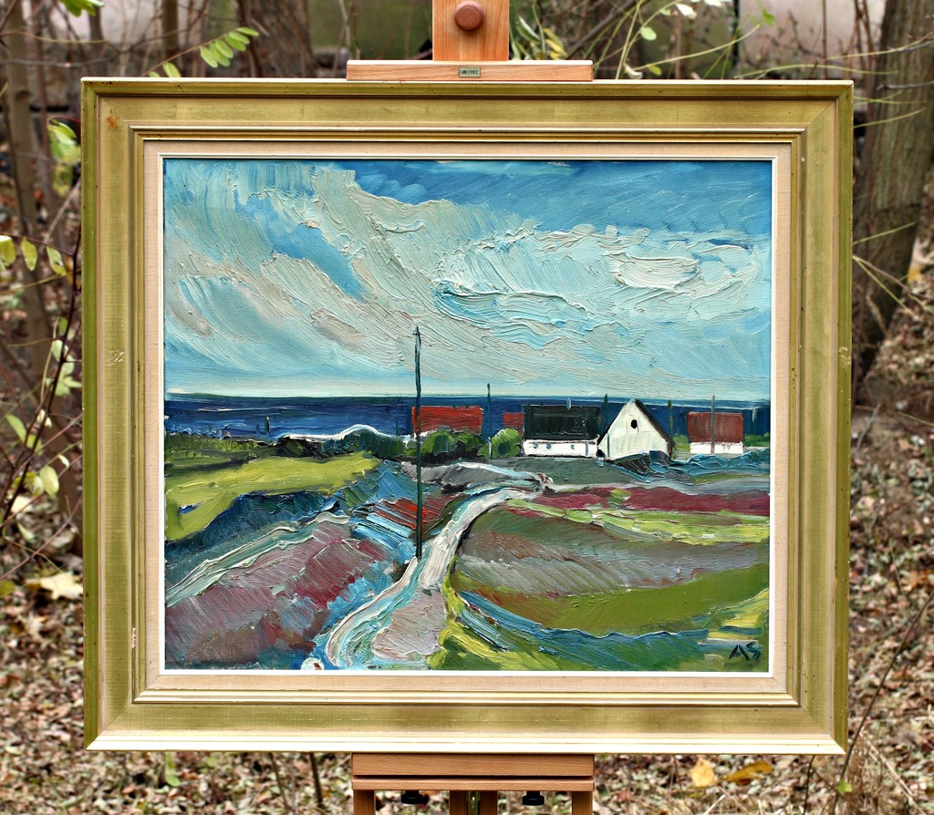 AAGE STRAND (1910-1974) - ORYGINALNY OBRAZ OLEJNY - 11482839817 ...