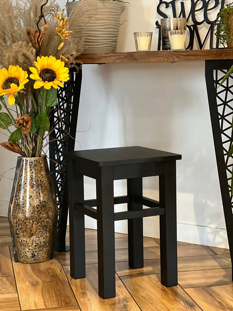 czarny Taboret Kuchenny--Taboret do Kuchni czarny - 14669346286 ...