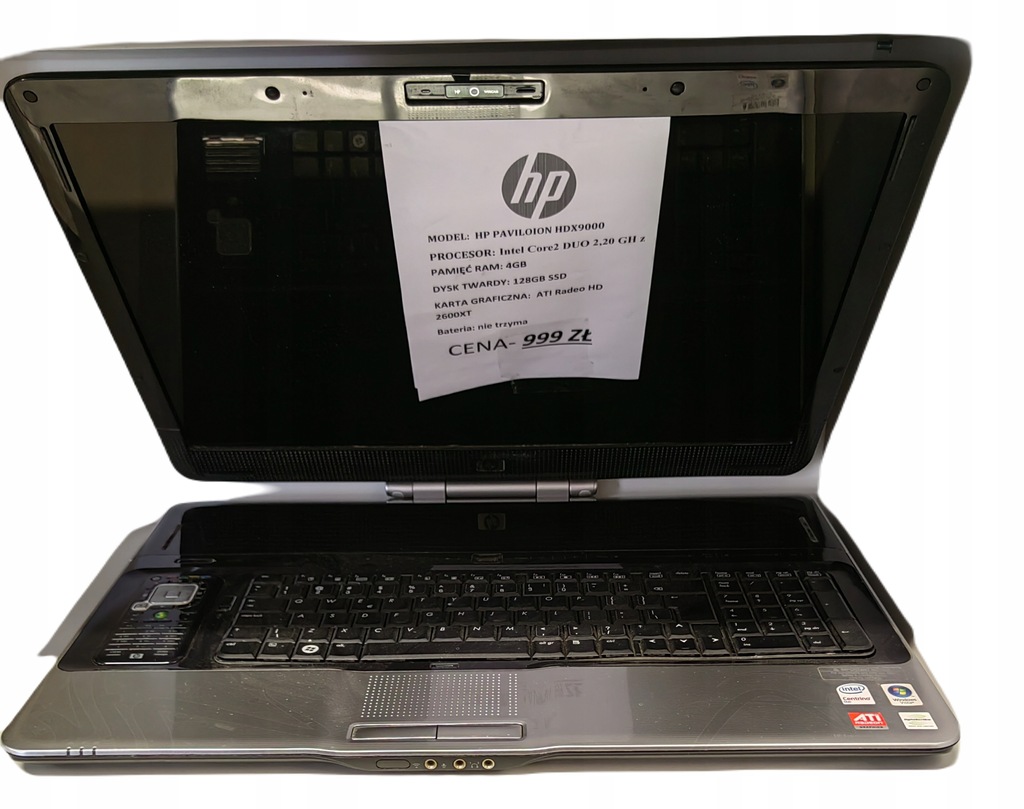 Laptop HP HDX9000 20,1" 4 GB Ram / 128 GB SSD - 13015249164 - oficjalne ...