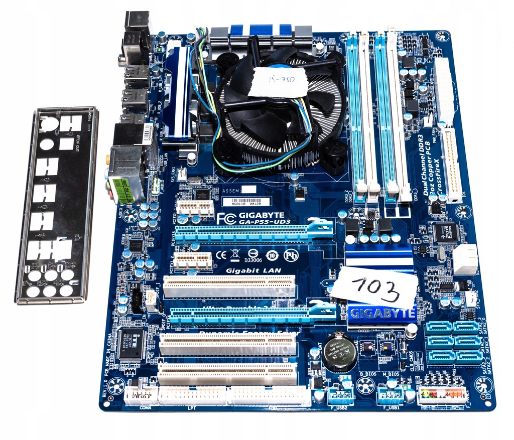 Płyta główna Gigabyte GA-P55-UD3 LGA1156 + i5-750 - 11941092494 ...