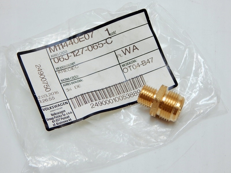 KRÓCIEC POMPY PALIWA 06J127065C 1.8 2.0 VW AUDI - 8275762690 ...