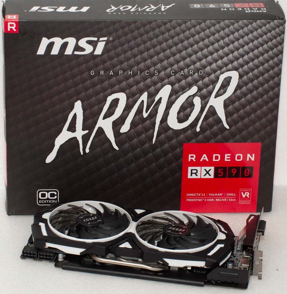 Karta graficzna MSI RX 590 Armor OC 8GB. Gwarancja - 11761587654 - oficjalne archiwum Allegro