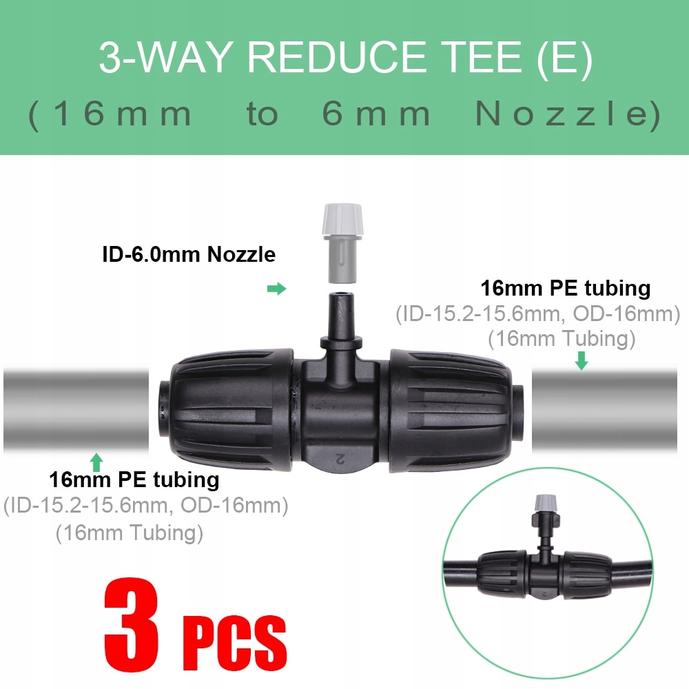 16mm rury PE złącza wodne nawadnianie ogrodu armat - 13031655791 ...