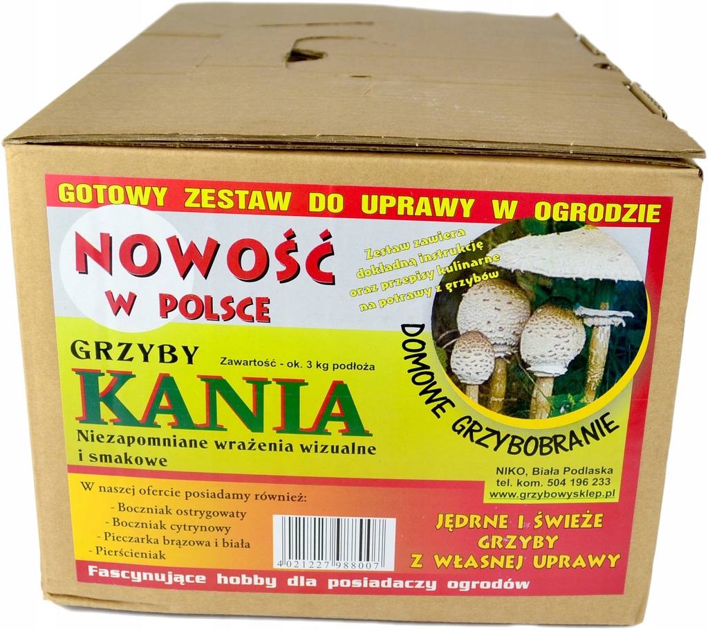 Grzybnia Kania Grzyby Gotowe Podłoże Sowa Czubajka - 6803610030 ...