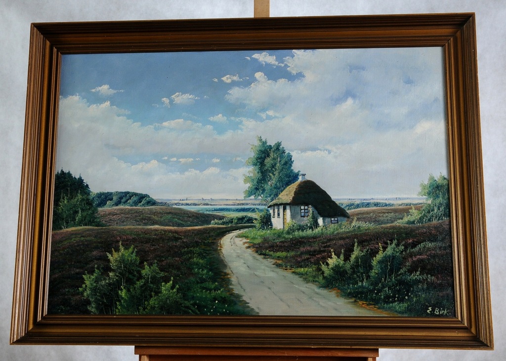 E. BIRK (1907-1977) NAJPIĘKNIEJSZY WIELKI OBRAZ OLEJNY ...