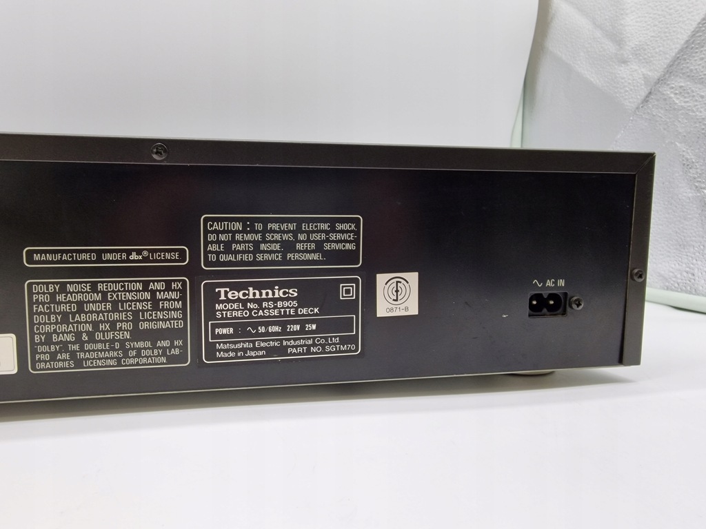 TECHNICS RS-B905 MAGNETOFON KASETOWY TOP MODEL! - 12064894593 ...