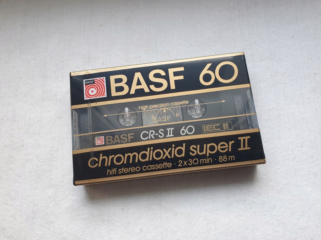 Kaseta BASF chromdioxid super II 60 ( NOWA ) - 12754831456 - oficjalne archiwum Allegro