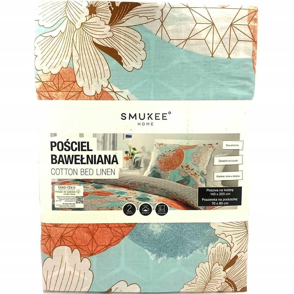 SMUKEE HOME Pościel bawełniana 140x200/70x80 Turk - 11703522508 ...