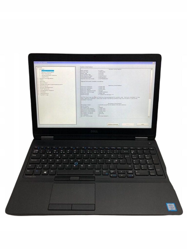 Laptop Dell Latitude E5570 15 " Intel Core i5 XL39 - 14877224125 - oficjalne archiwum Allegro