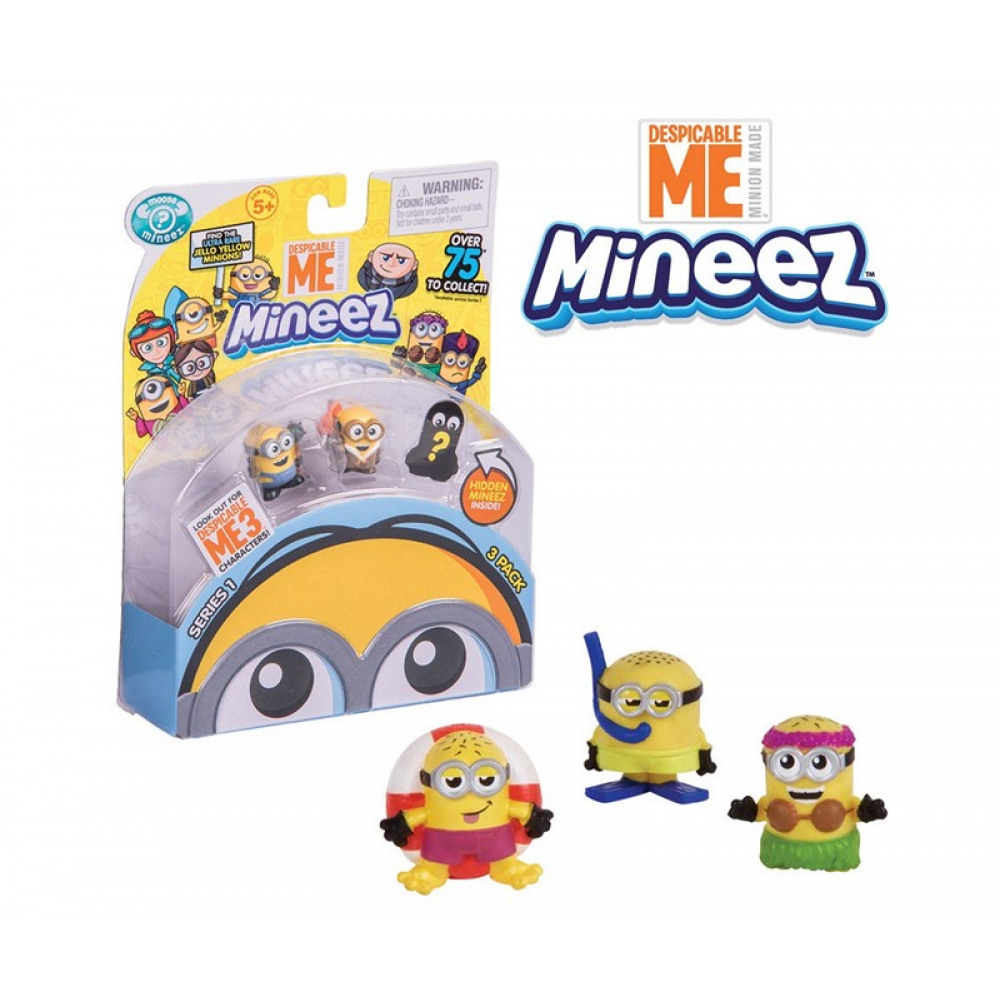 MINIONS Mineez 3 Figurki kolekcjonerskie Seria 1 - 12823281895 ...