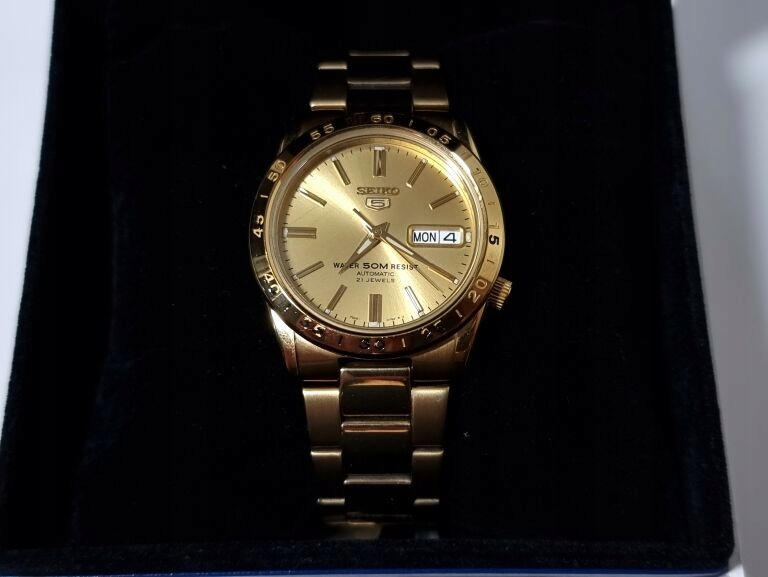 ZEGAREK SEIKO 7S26-02T0 AUTOMAT GOLD KOMPLET - 10879239323 - oficjalne archiwum Allegro