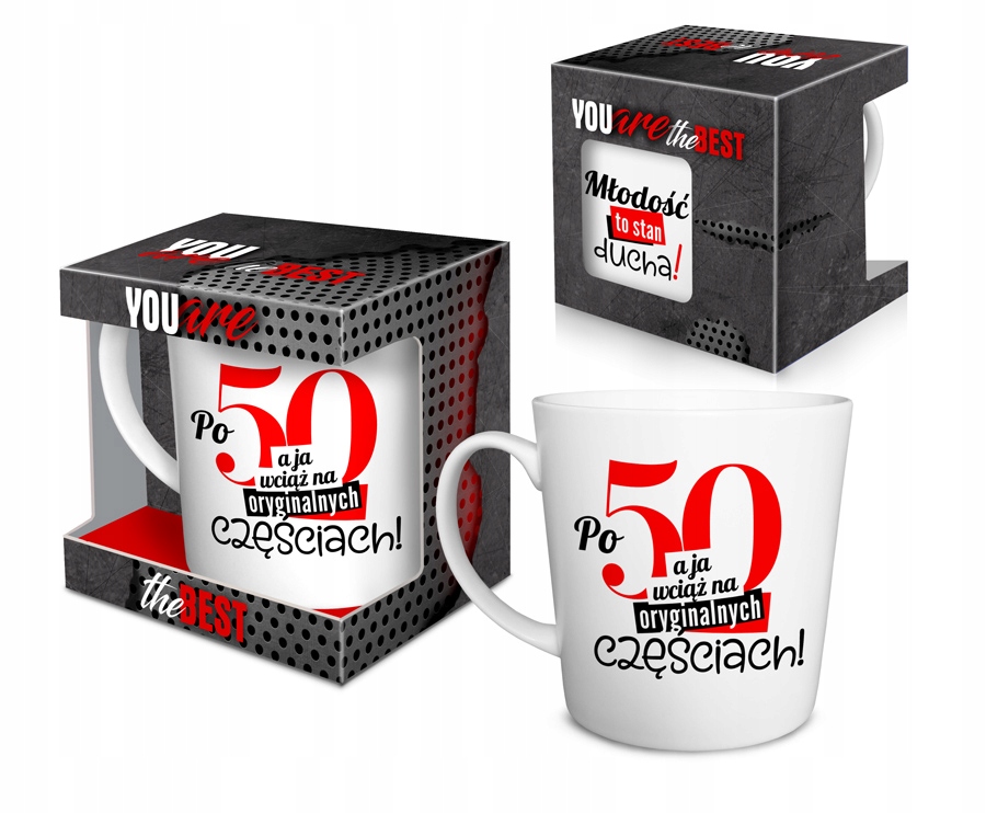 YOU ARE THE BEST kubek NBC mat 480ml - 50 urodziny - 15220171068 - oficjalne archiwum Allegro