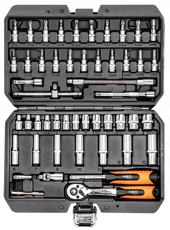 Klucze nasadowe 1/4" zestaw 53 el. NEO 08-683 - 8516292786 - oficjalne archiwum Allegro