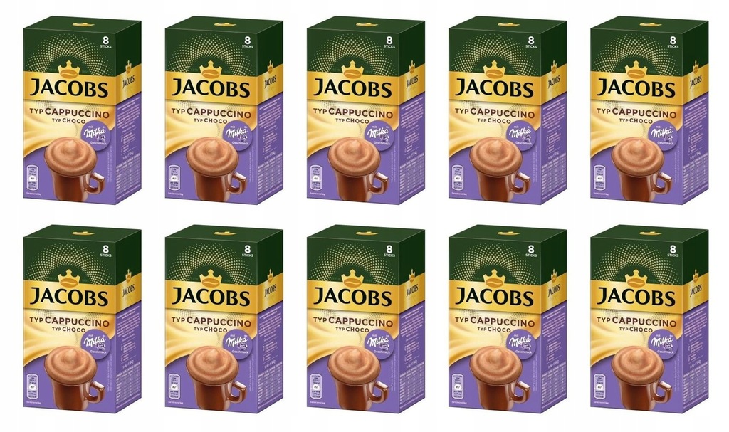 KAWA Jacobs Cappuccino Milka Choco 18g 80szt - 8497202392 - oficjalne ...