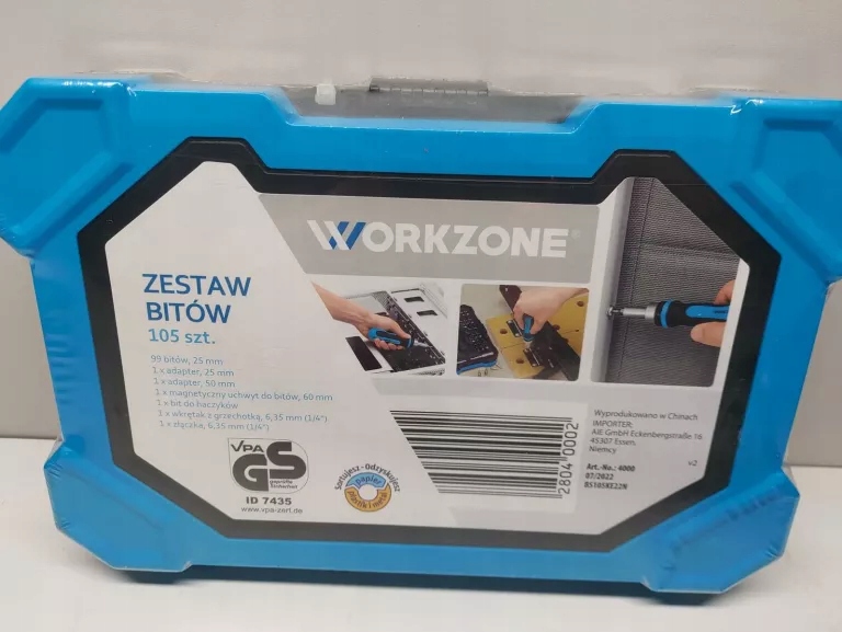 ZESTAW BITÓW ZE ŚRUBOKRĘTEM WORKZONE - 12909221762 - oficjalne archiwum Allegro