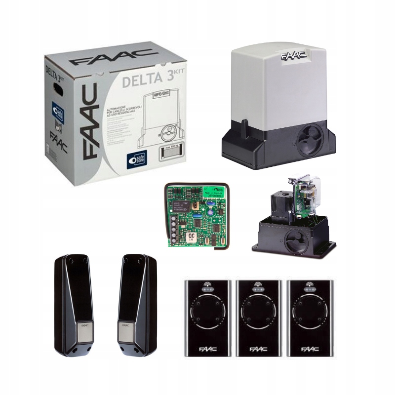 FAAC Zestaw DELTA 3 741 do bram przesuwnych 900 kg - 8951452810 ...