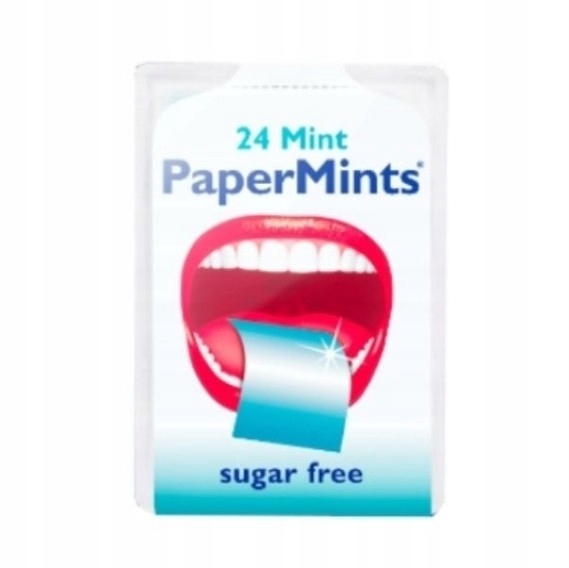 PaperMints listki na świeży oddech bez cukru smak miętowy, 24 sztuki ...