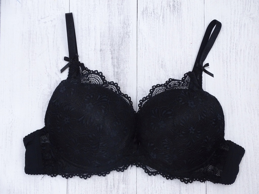 85C Piękny Biustonosz żelowy mega push-up koronki - 12562043191 - oficjalne archiwum Allegro