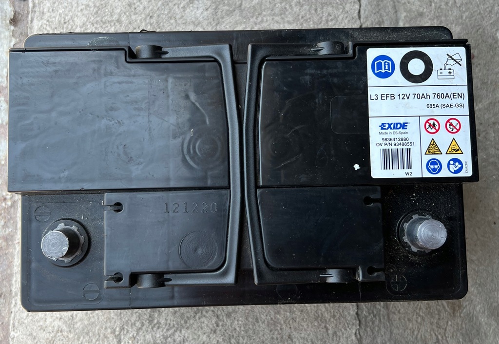 AKUMULATOR L3 EFB 12V 70Ah 760A - 12540992445 - oficjalne archiwum Allegro