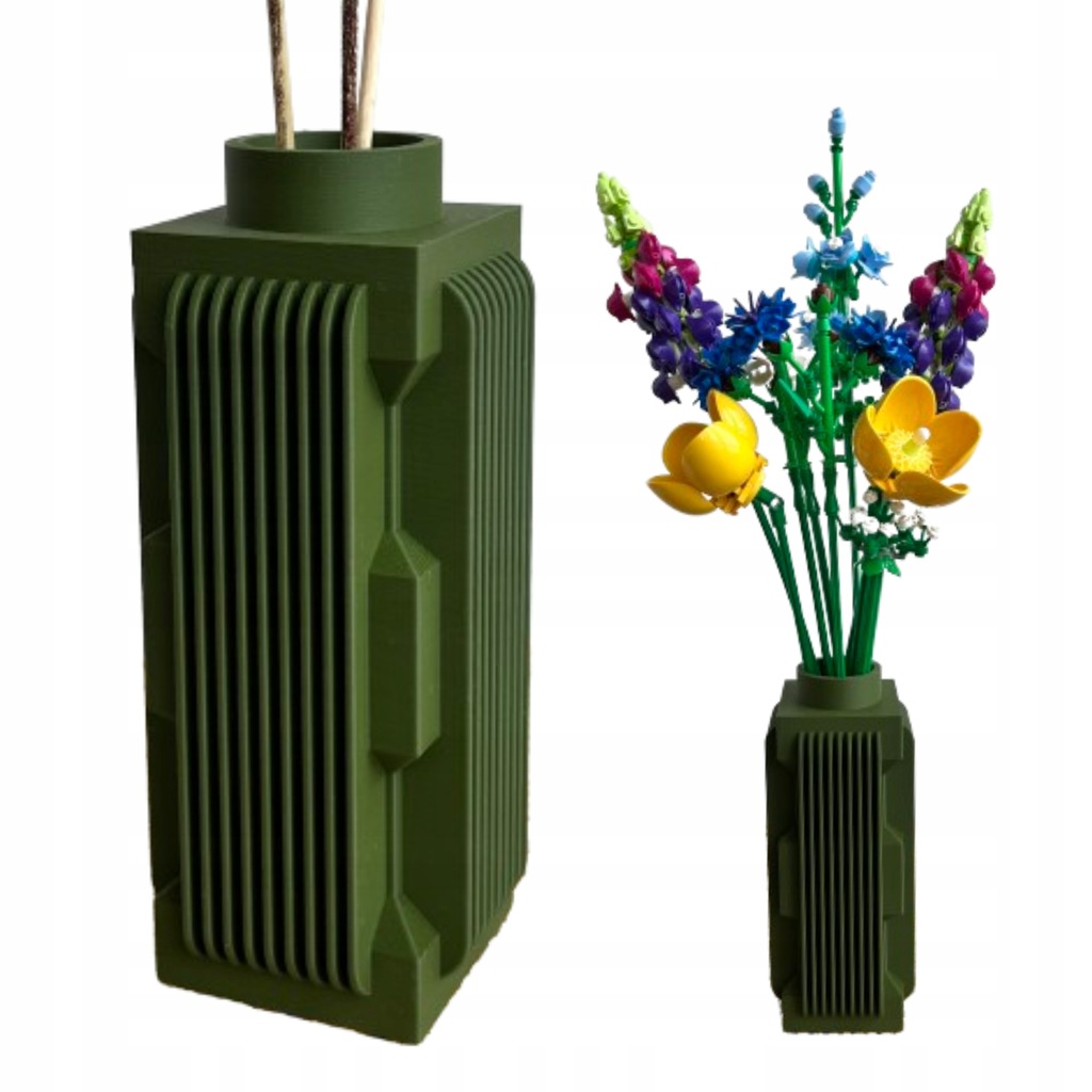 Unikalny wazon flakon GUSO na kwiaty suszone i kwiaty LEGO ICONS kolory ...