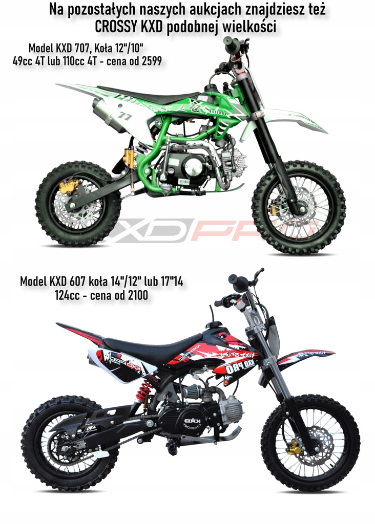 Cross KXD PRO 110 125 model 502C kros średni HIT - 9348370174 ...