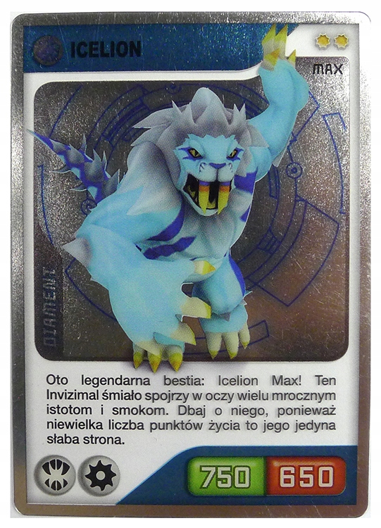 karty INVIZIMALS DIAMENT karta 93 Icelion Max - 9611683421 - oficjalne ...