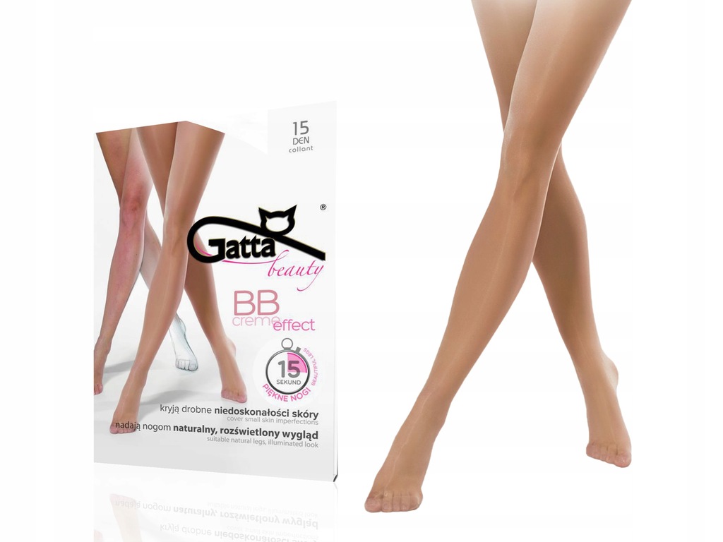 Gatta rajstopy BB Creme Effect, 15 den, daino, 4-L - 9639401980 - oficjalne archiwum Allegro