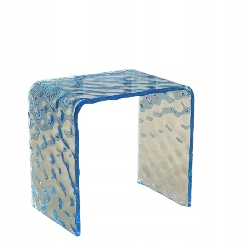 clear acrylic side end table water ripple makeup chair shoe changing ...