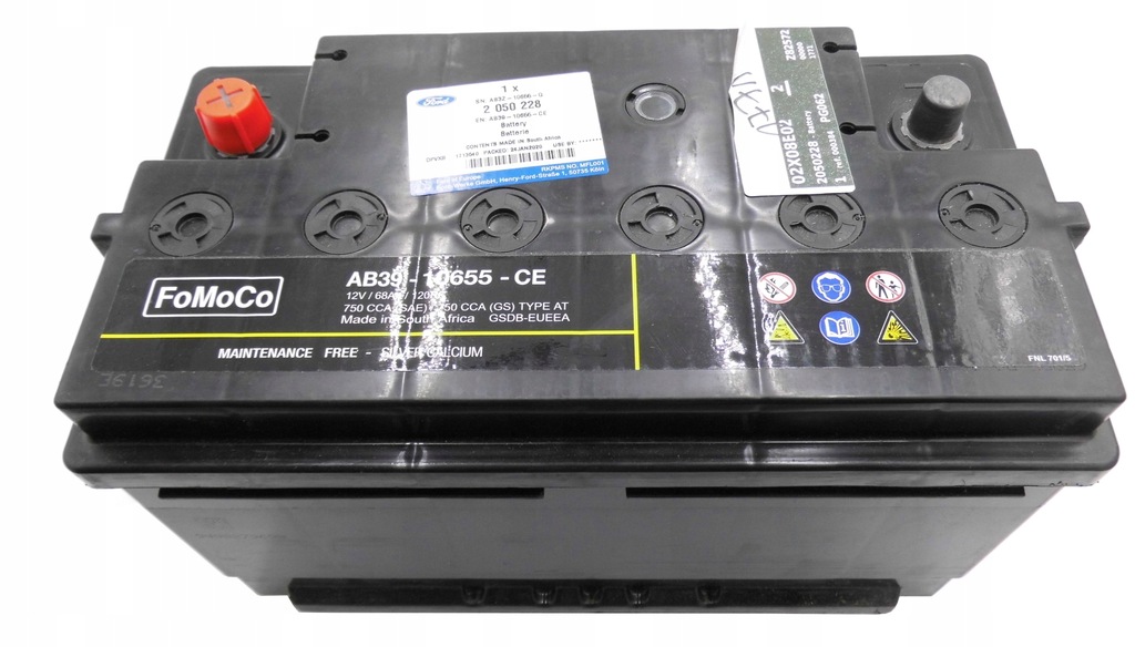 AKUMULATOR 68AH 12V 750A FoMoCo FORD RANGER - 9526972688 - oficjalne ...