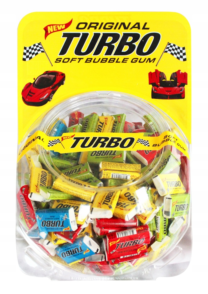 Gumy do żucia TURBO z obrazkami 300 szt Guma Auta - 8668440958 ...