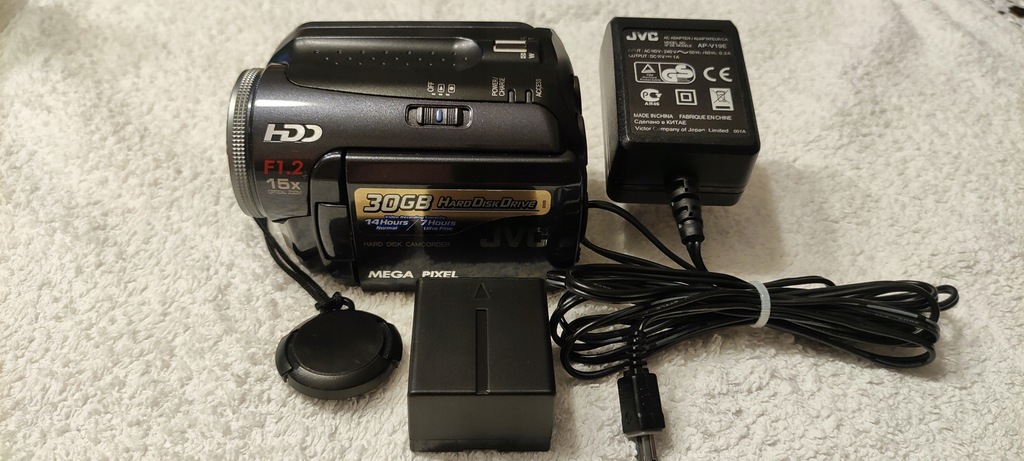 Kamera Video JVC EVERIO GZ-MG50 E HDD:30GB F/1.2 15x-OZ Grafit ZESTAW IDEAŁ - 16499008235 ...