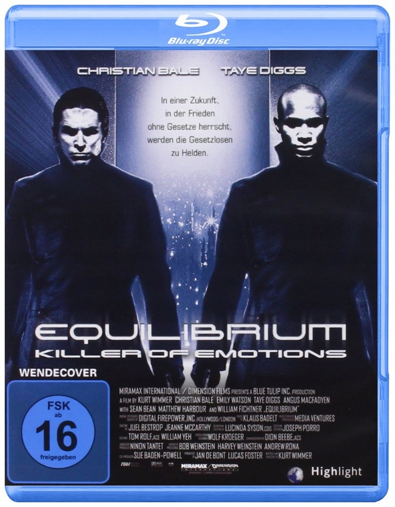 EQUILIBRIUM [Blu-ray] Christian Bale / Sean Bean - 12766583884 ...