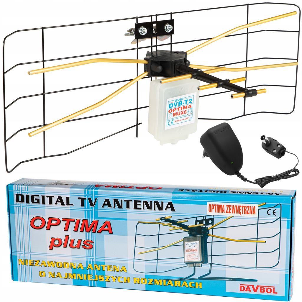 Antena zewnętrzna TV NAJMOCNIEJSZA DVB-T2 4K MUX8 - 12328650210 - oficjalne archiwum Allegro