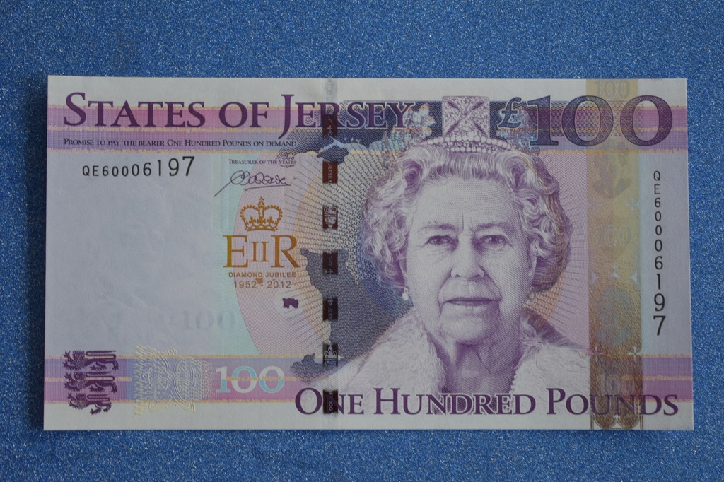 100 POUNDS, JERSEY, 2012r, P-37, UNC, OKOLICZNOŚC. - 13427309930 ...