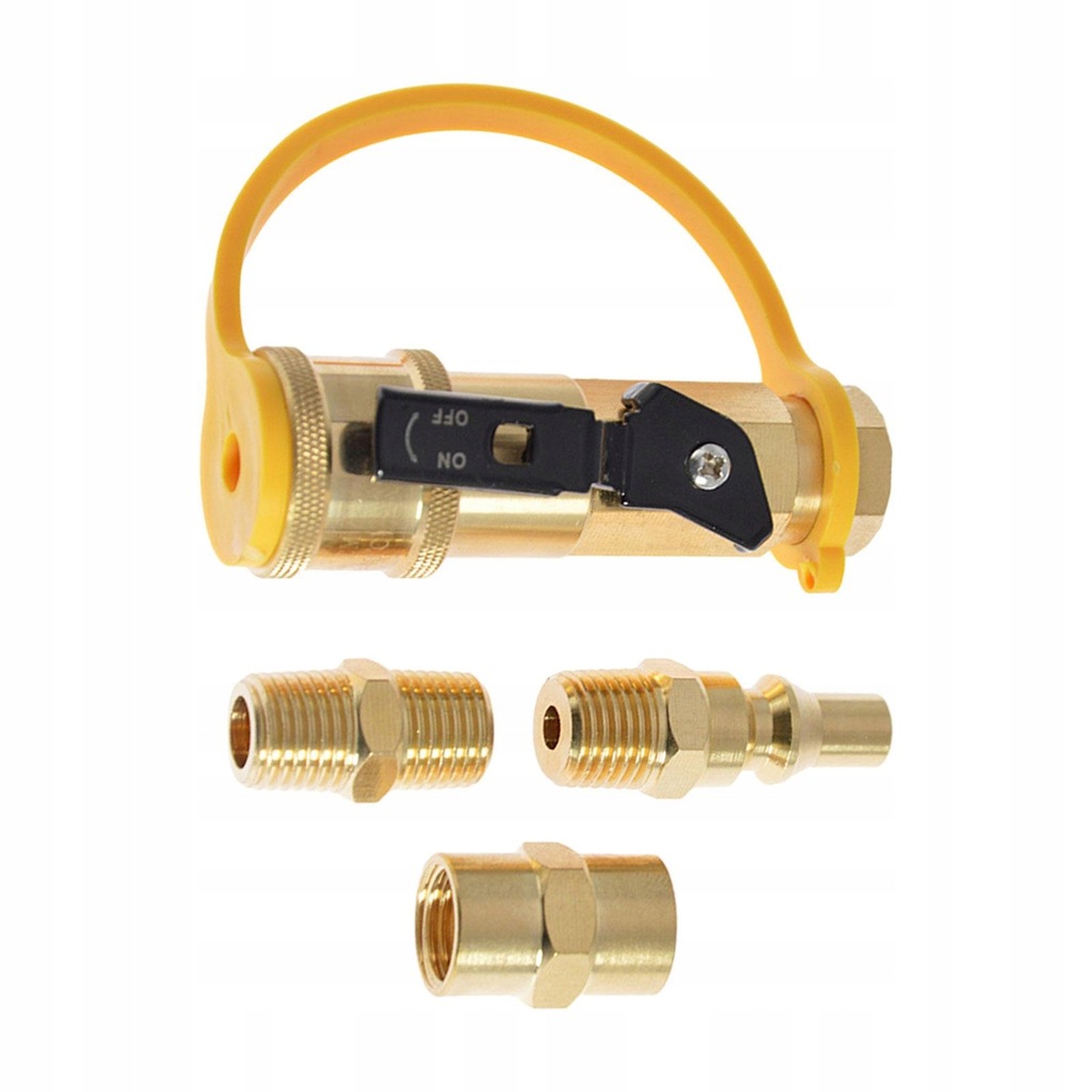 RV Propane Adapter 1/4in with Shutoff for Propane Hose Quick Connecting ...