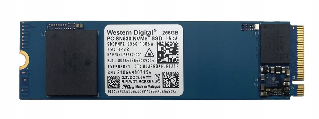 DYSK SSD WD SN530 256GB SDBPNPZ-256G-1006 A NVMe - 12216776763 - oficjalne archiwum Allegro