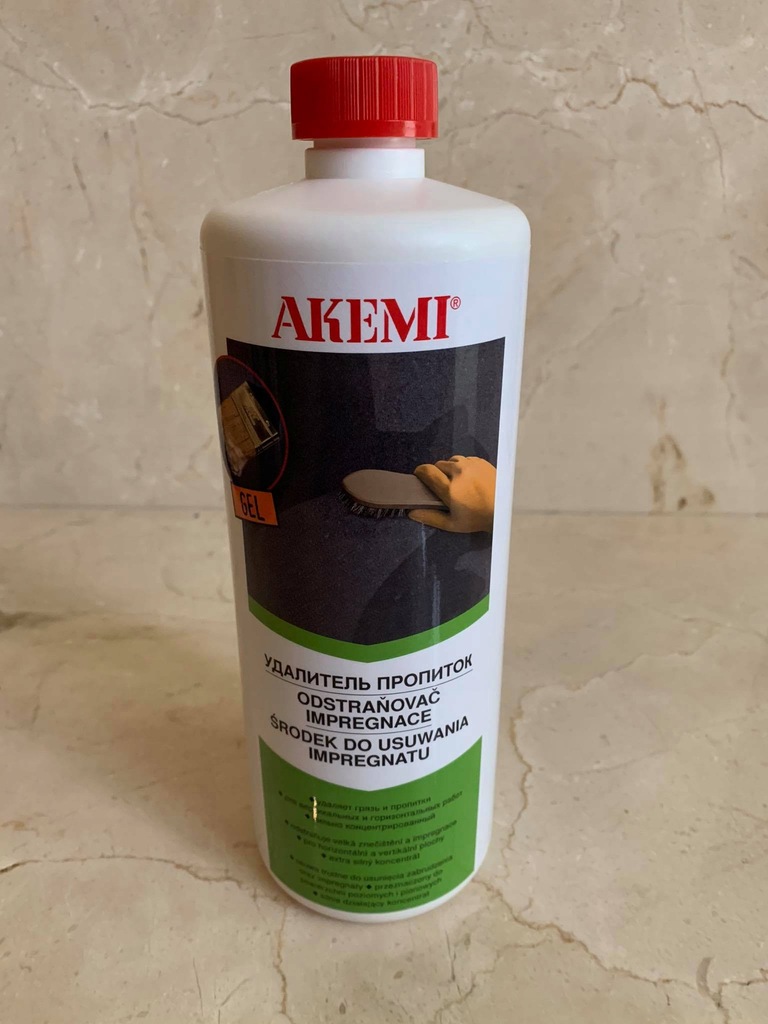 AKEMI ŚRODEK DO USUWANIA IMPREGNATU Z KAMIENIA 1L - 9498842718 - oficjalne archiwum Allegro