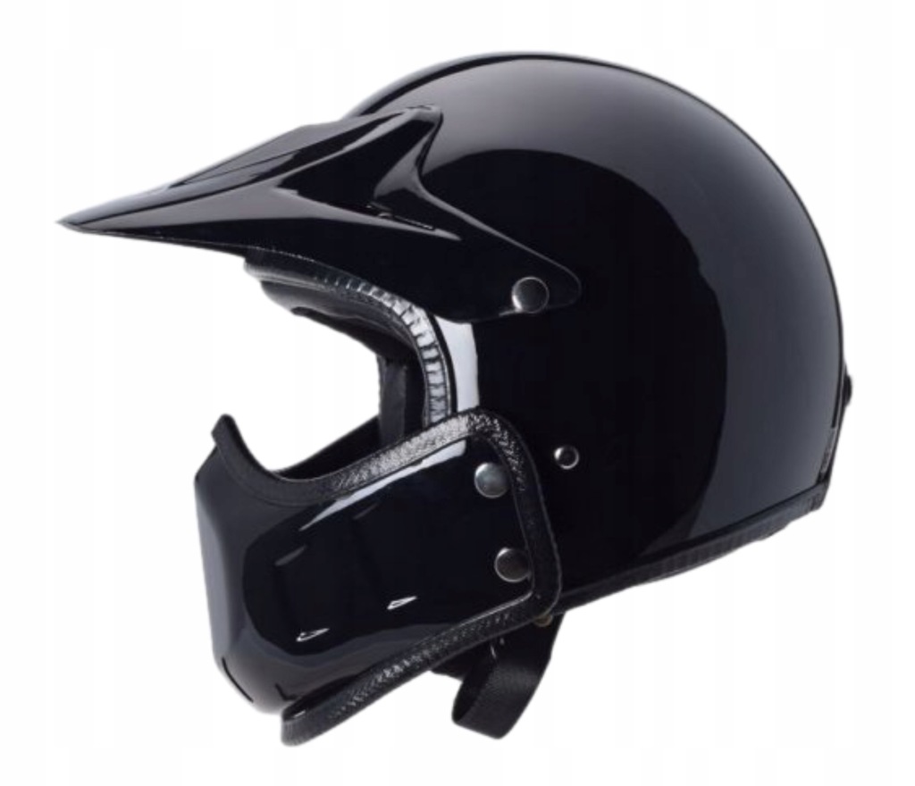 Kask AWINA Retro Vintage Wypinana Szczęka Czarny M - 12602430240 ...